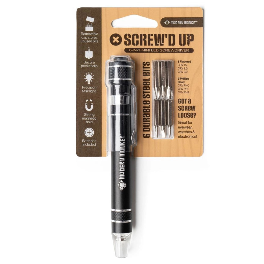 Screw’D Up 6-in-1 Mini Led Screwdriver - Multiple Options – Plain ...
